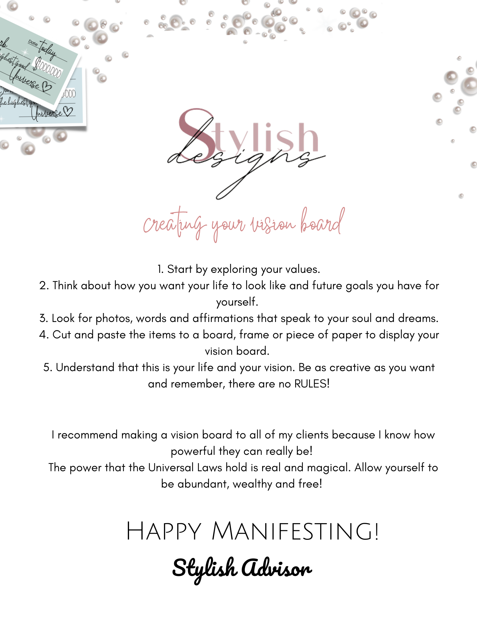 Manifest Your Dreams: Digital and Printable Vision Board Toolkit – Rich ...